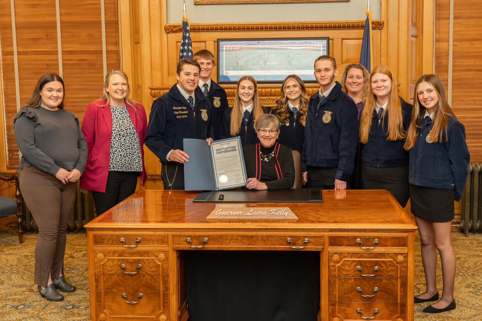 Kansas Governor Laura Kelly declares FFA Week, February 17-24, 2024 ...